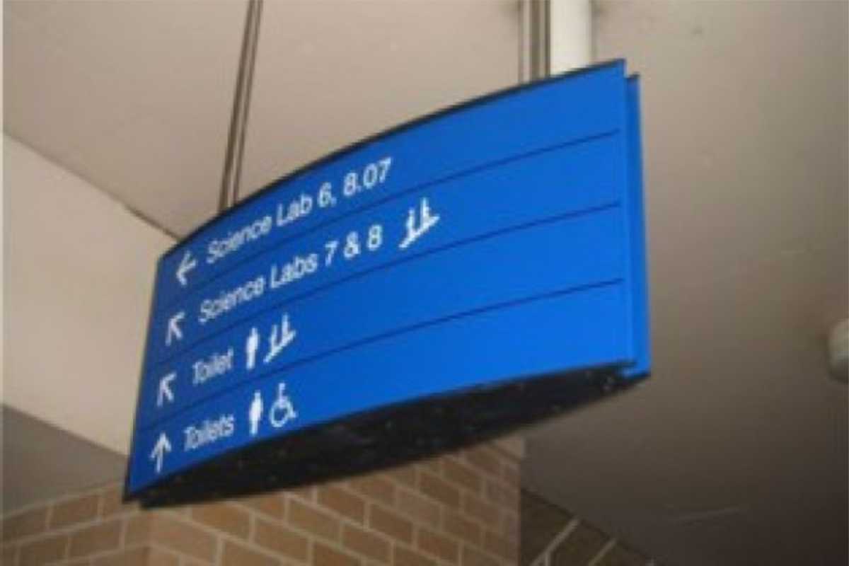 Custom Suspended Sign | Wayfinding System | New York Signs